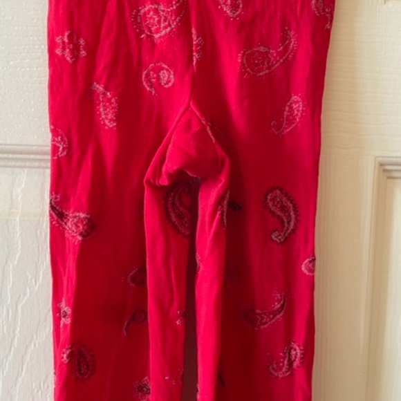 Accessories | Rare Vintage Red Paisley Tights New Never Worn 22 Waist ...